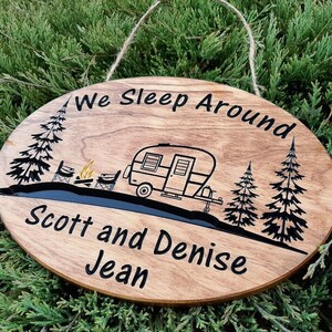 We Sleep Around Camp Sign Svg, Dfx, Ai, Esp, Digital Download, Laser ...