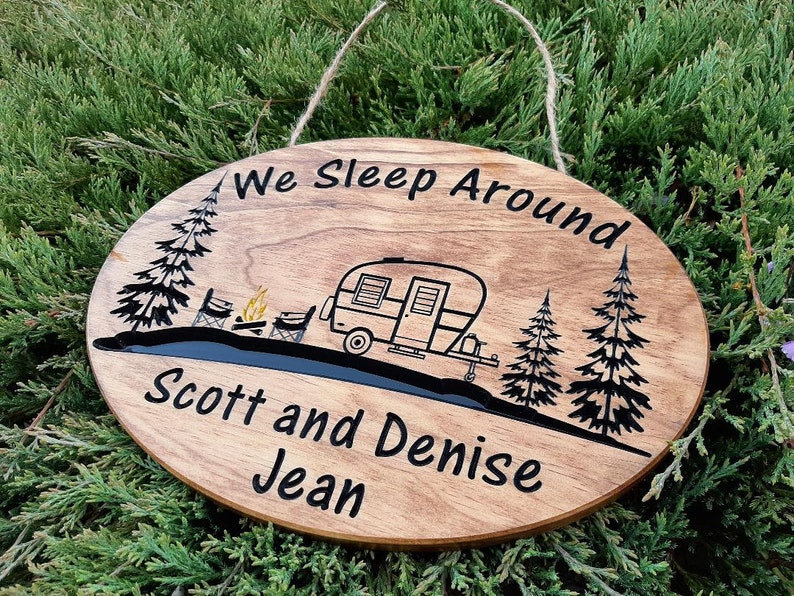We Sleep Around Camp Sign Svg, Dfx, Ai, Esp, Digital Download, Laser ...