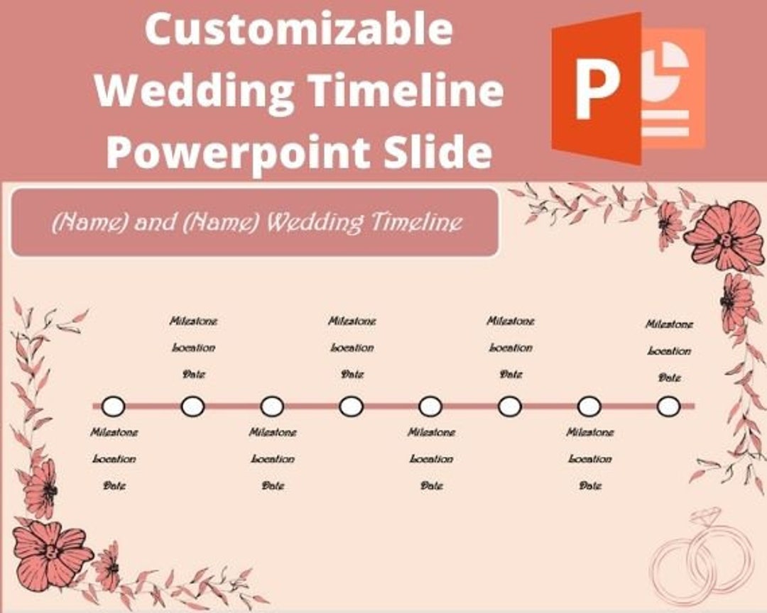 Customizable Wedding Timeline Slide - Etsy