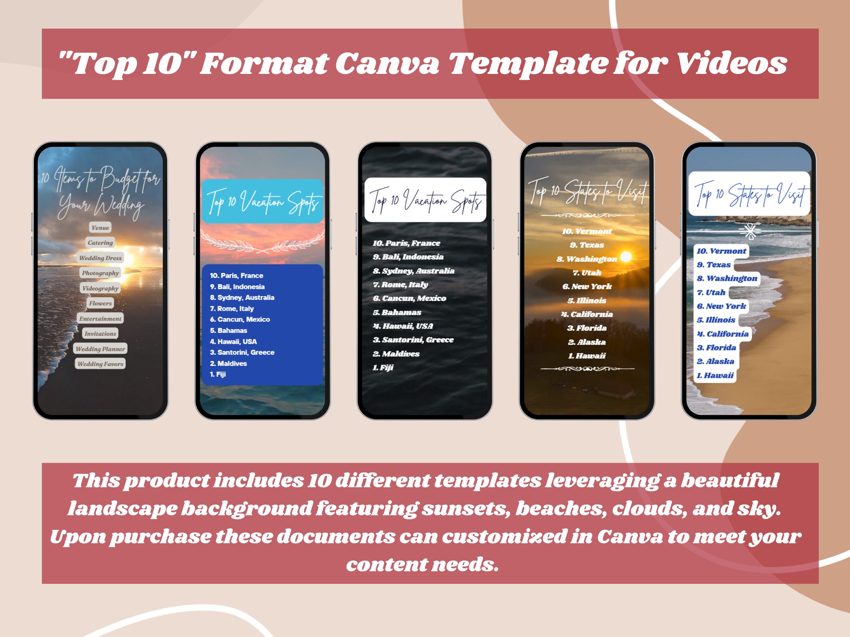 Top 10 Style Videos | Canva Template - Etsy
