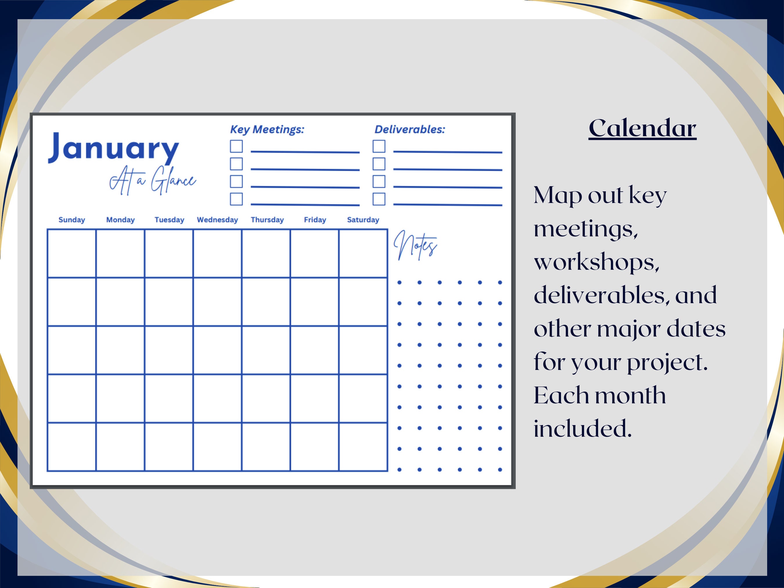 Project Management Printable Template - Etsy