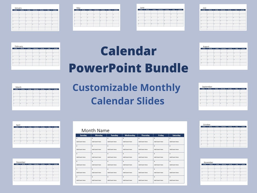 Calendar Powerpoint Bundle - Etsy