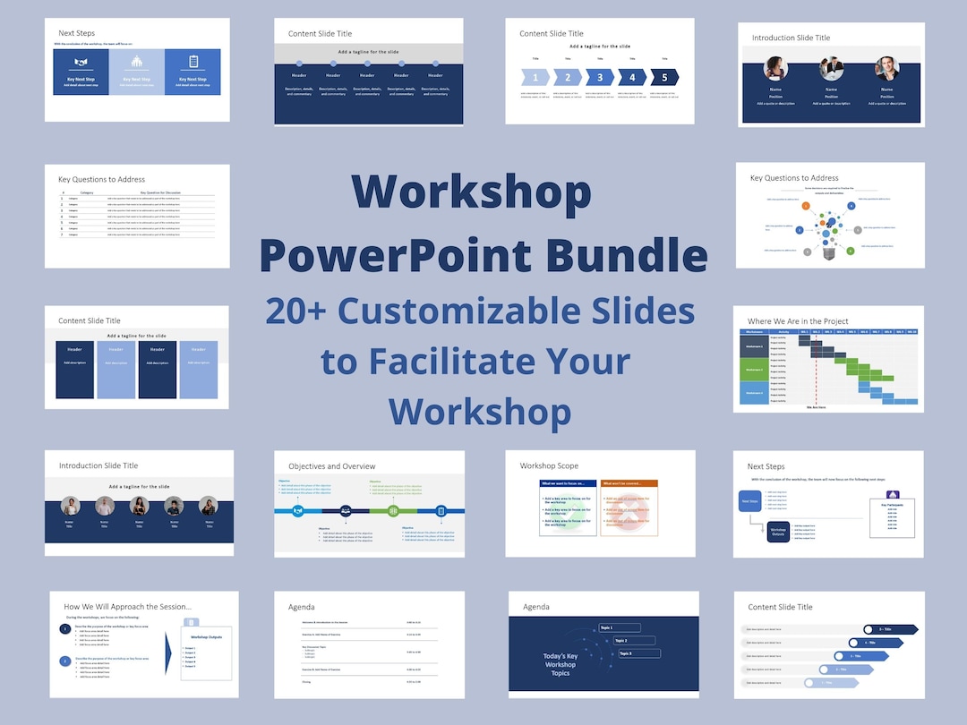 Workshop Powerpoint Slide Bundle - Etsy