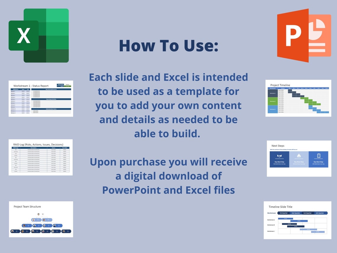 Ultimate Project Management Powerpoint and Excel Bundle - Etsy