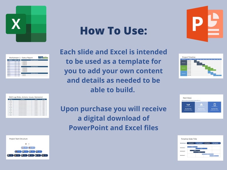 Ultimate Project Management Powerpoint and Excel Bundle - Etsy