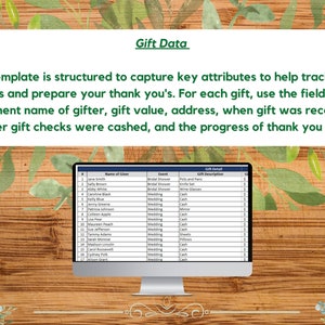 Wedding Gift & Thank You Excel Tracker - Etsy