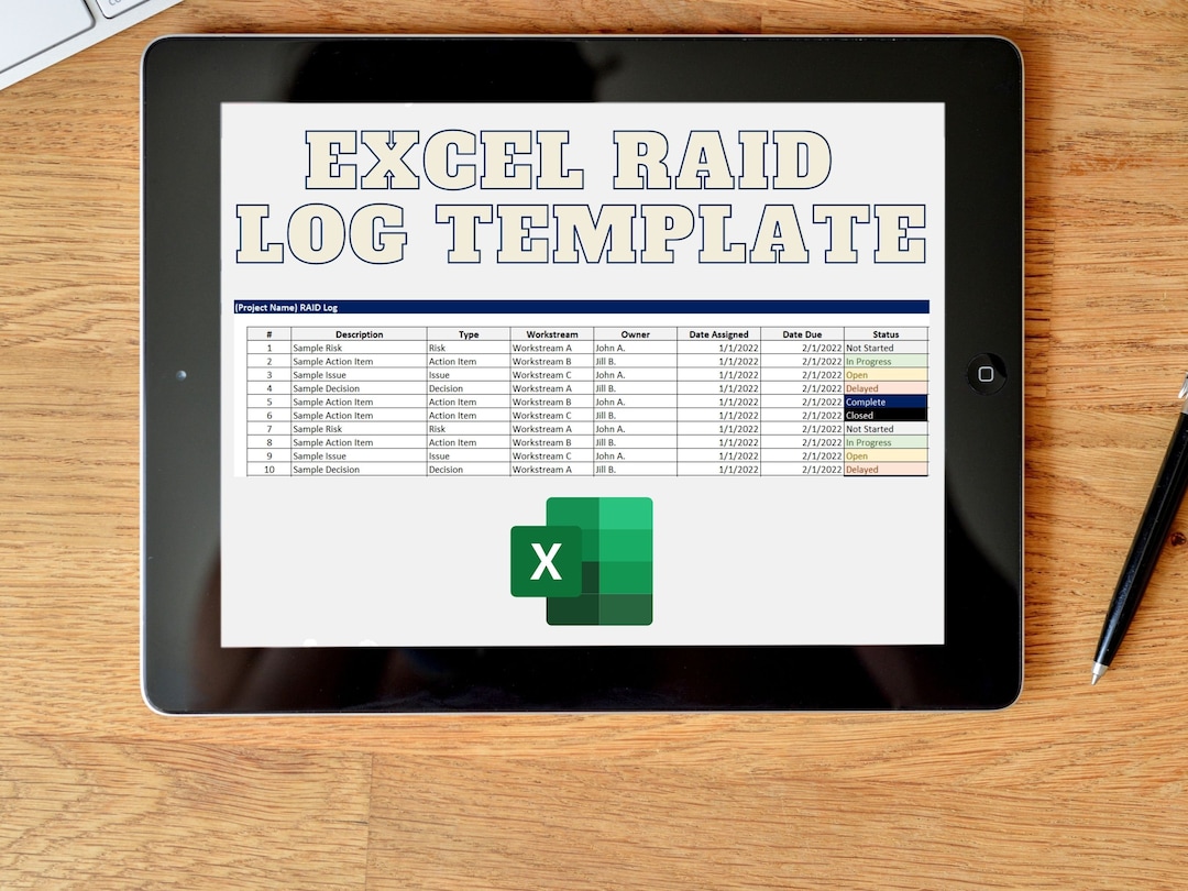 Excel RAID Log Template (risks, Actions, Issues, Decisions) - Etsy Excel RAID Log Template (risks, Actions, Issues, Decisions) - Etsy