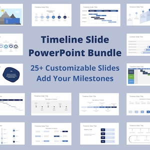 Timeline Powerpoint Slide Bundle - Etsy