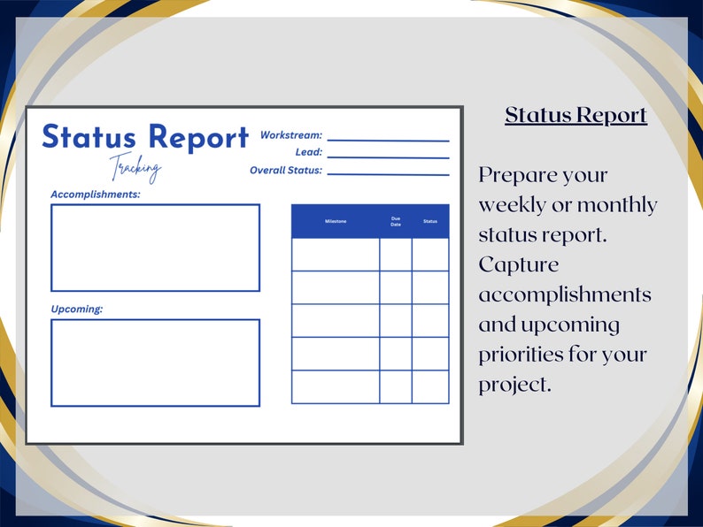 Project Management Printable Template - Etsy