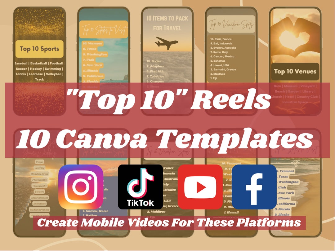 Top 10 Style Videos | Canva Template - Etsy