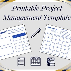 Project Management Printable Template - Etsy