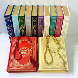 English Arabic Quran: Faux Leather Hardcover With Tasbeeh - Etsy UK