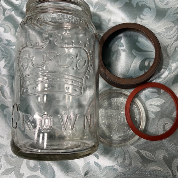 Crown Mason Jar - Etsy