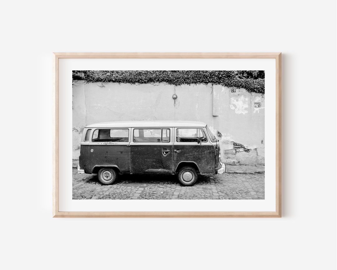 VW PRINT, VW Printable Art, Bulli, Black and White Prints, Volkswagen Bus Print, Wall Art, Home ...