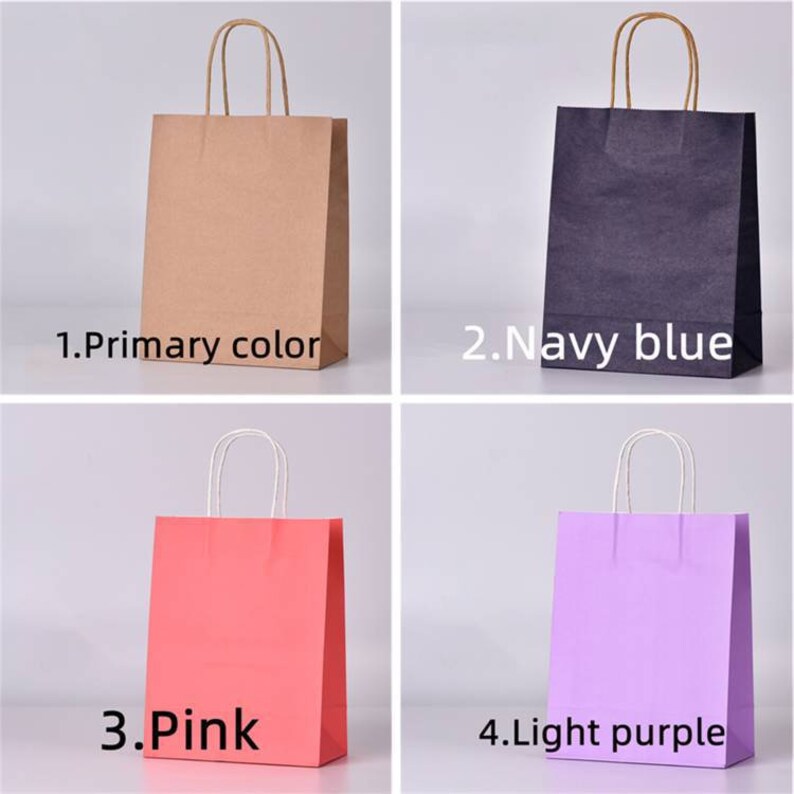 Custom Logo Paper Bag,gift Carrier Bags,recycled Kraft Carry Bag ...