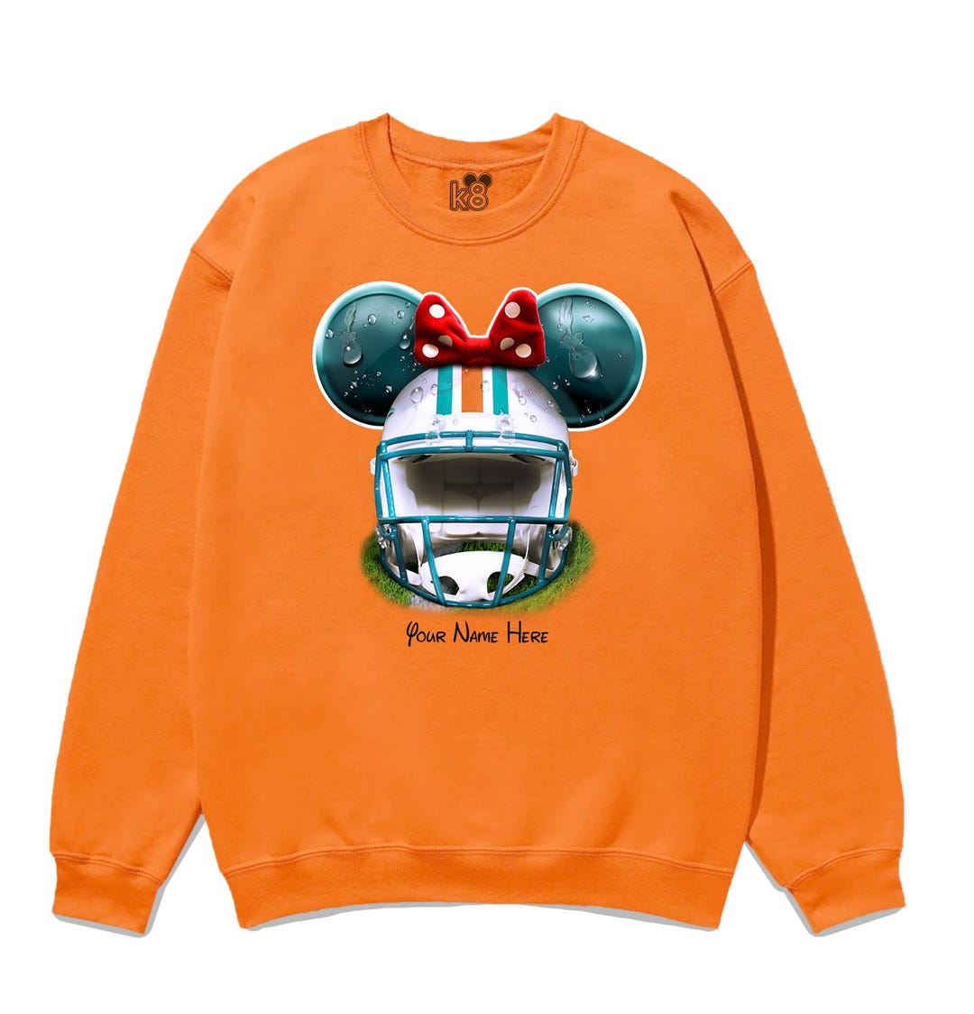Custom Football Fan Miami Mouse Bow Ears Helmet Shirt, Sweater, Hoodie ...