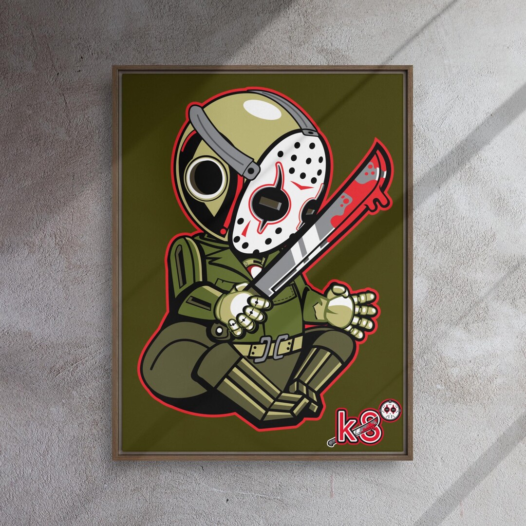 Halloween "slasher" Canvas Wall Art, Wall Decor Housewarming Gift ...