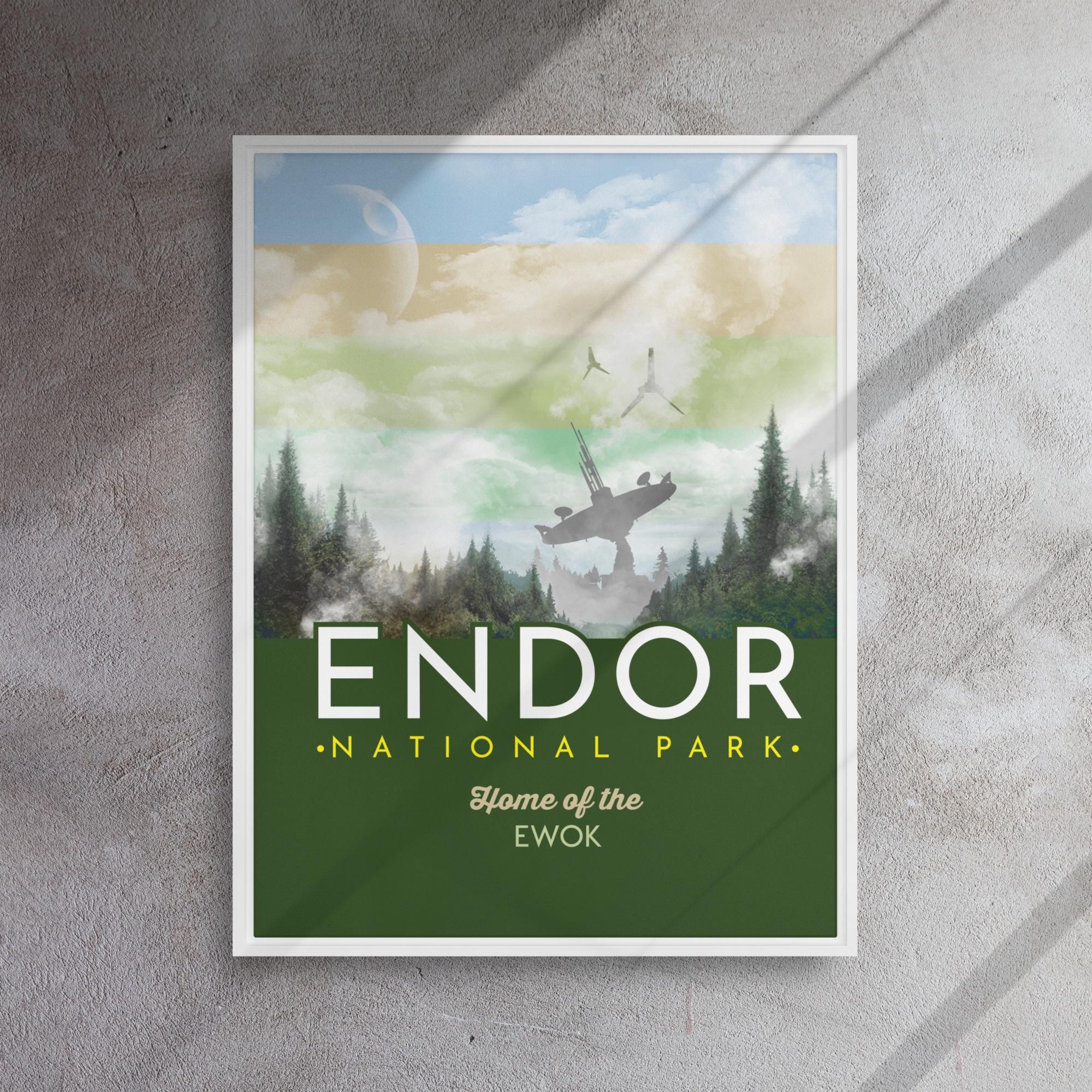 Stars and Wars Endor National Park Canvas, the Wars Galaxy Canvas, the ...
