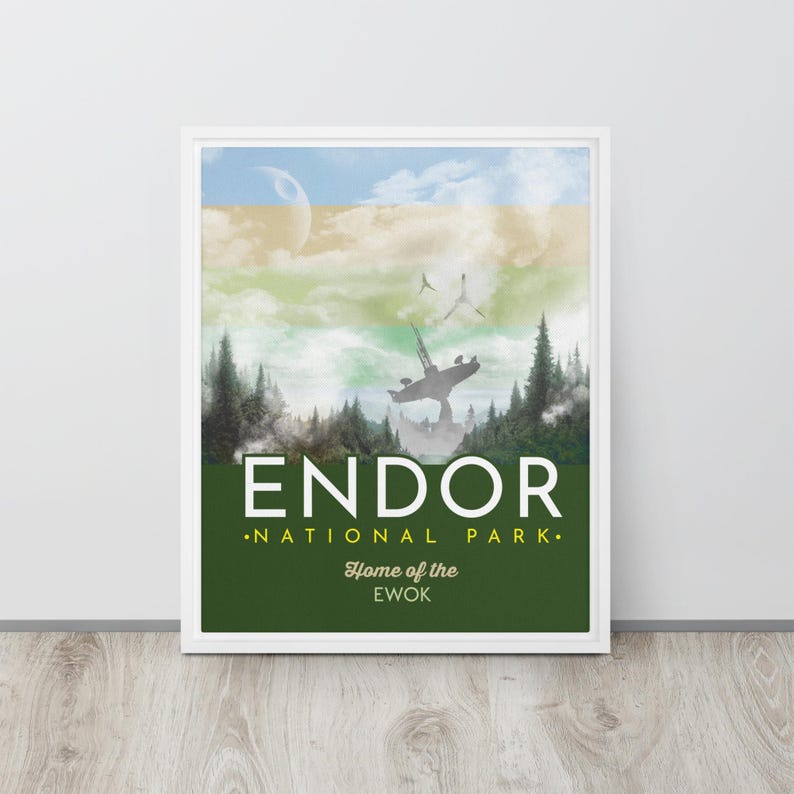 Stars and Wars Endor National Park Canvas, the Wars Galaxy Canvas, the ...