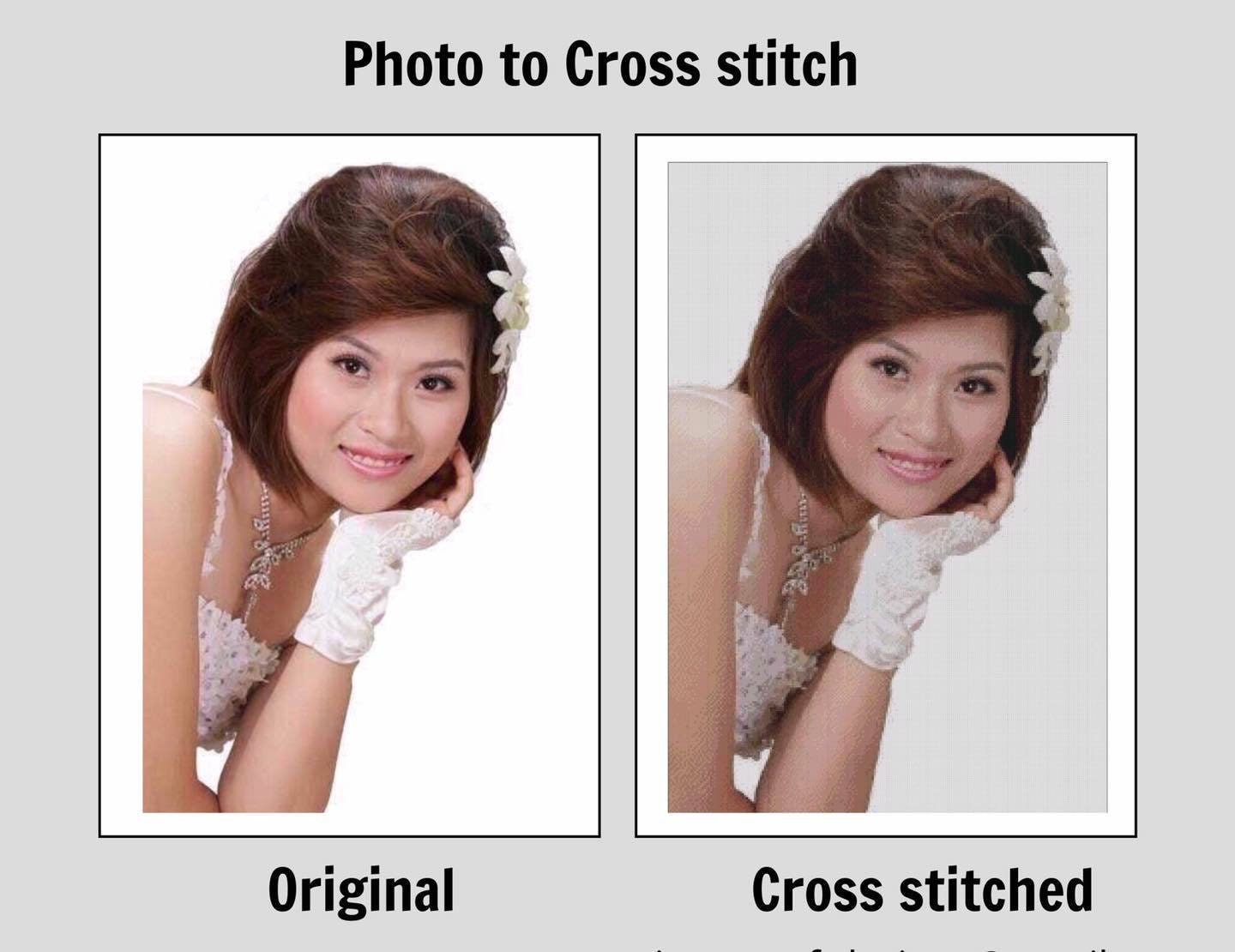 Custom Cross Stitch Pattern Personalized. Convert Photo to Cross Stitch ...