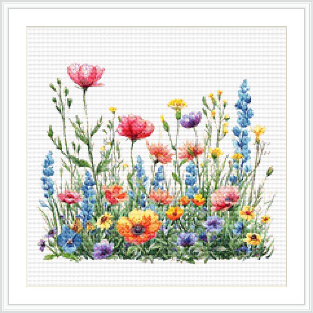 Wildflower Cross Stitch Pattern PDF, Wildflower Cross Stitch PDF ...