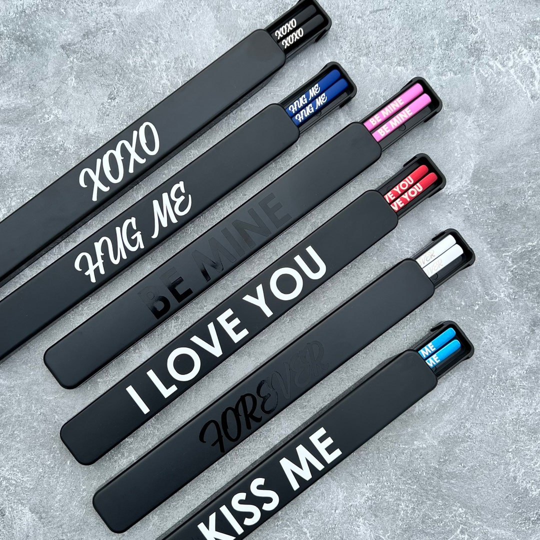 Personalized Chopstick Gift Set in Travel Case, Engraved Reusable Eco ...