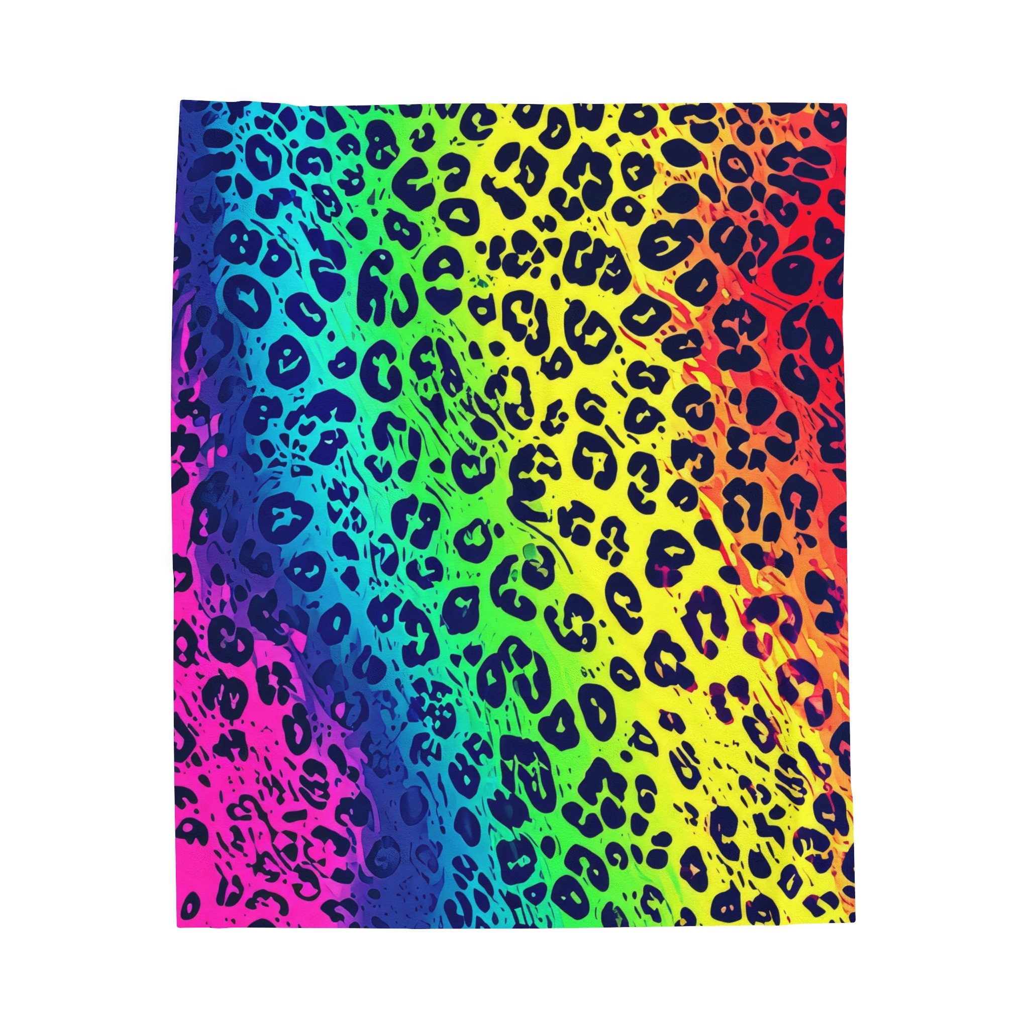 Rainbow Animal-print Custom-personal Velveteen Plush-blanket With ...