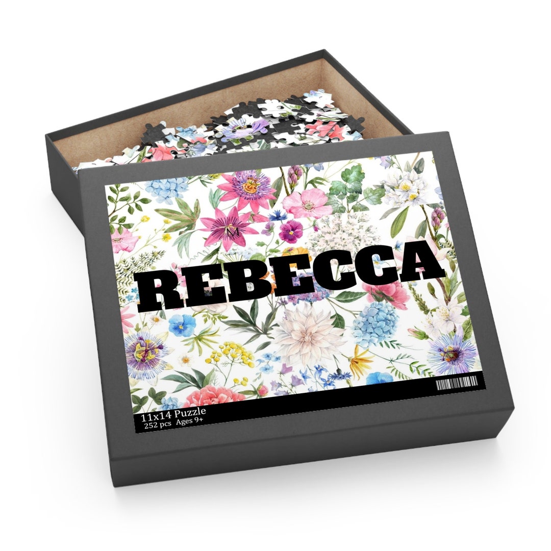 Personalized Name Puzzle, Artful Floral Decor Gift - Etsy