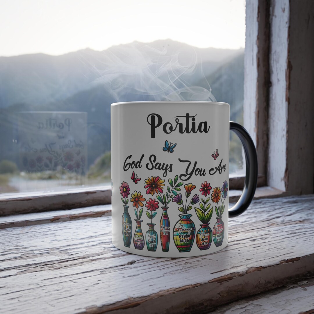 God Says You Are Custom Christian Magic Mug Gift Personalized Name ...