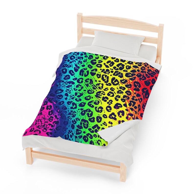Rainbow Animal-print Custom-personal Velveteen Plush-blanket With ...
