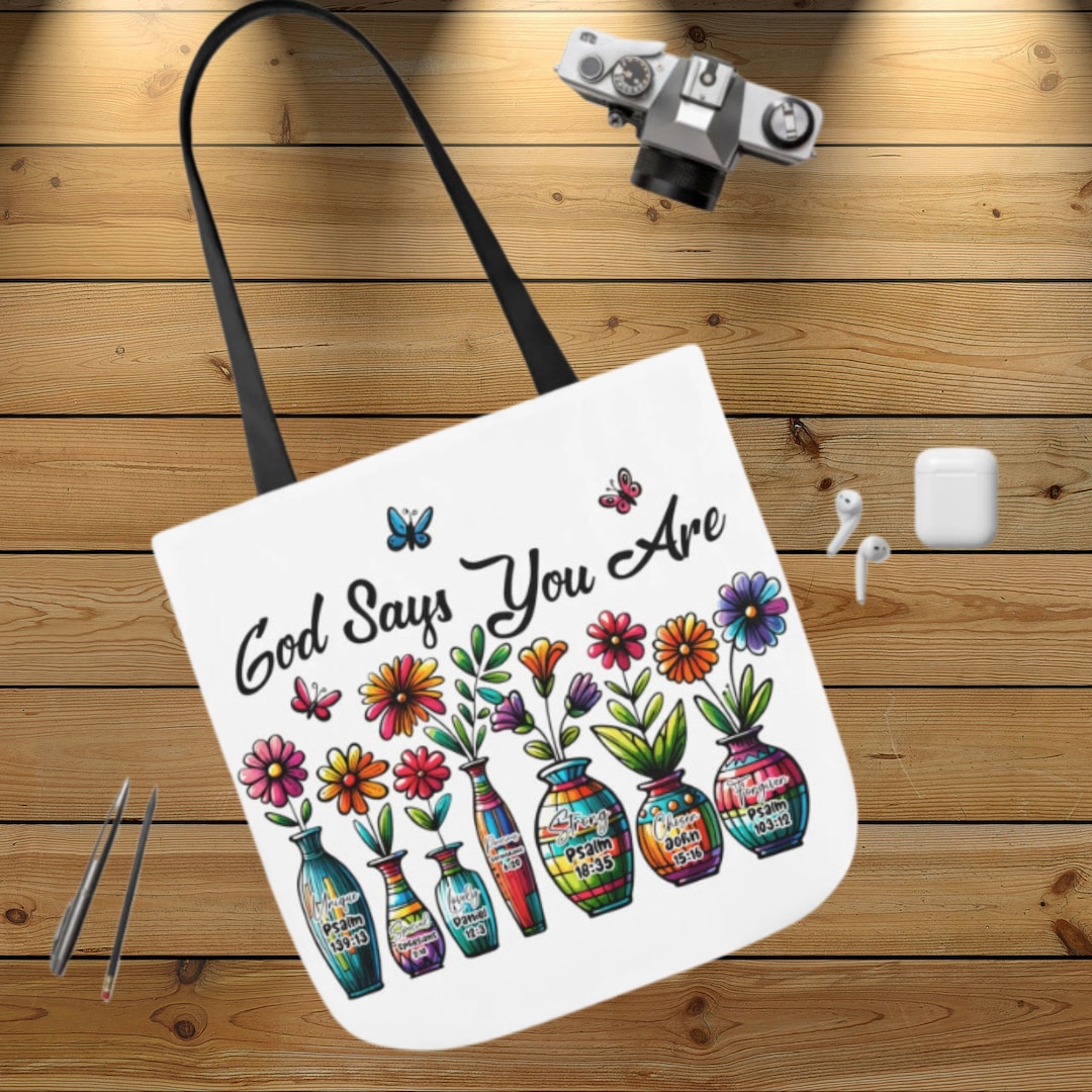 Christian Tote Bag Canvas Tote Bag Bible Tote Bible Verse Custom Tote ...