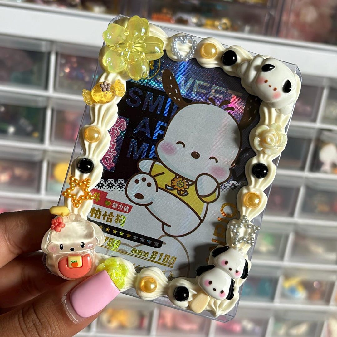 Kawaii Decoden Pochacco Photo Card Holder / Top Loader - Etsy