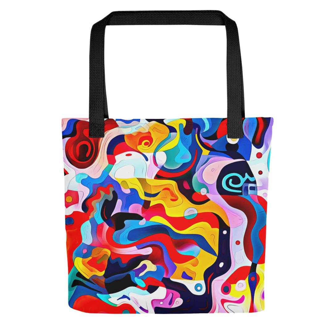 Tote Bag, Highly Colorful, Abstract, Modern, Original, Stylish, Eye ...