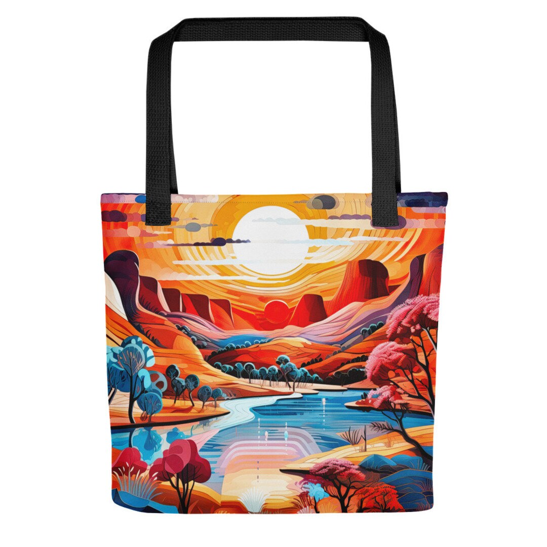 Tote Bag, Highly Colorful, Popart Poster Style, Minimalistic, Vibrant ...