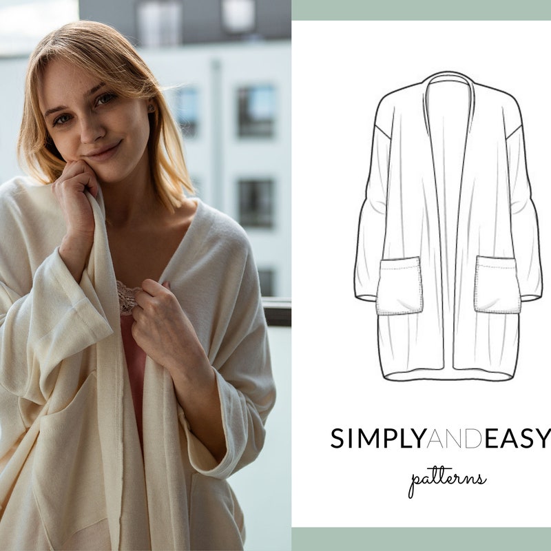 Cardigan Sewing Pattern - Etsy