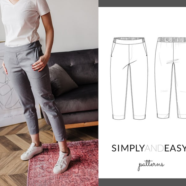 Cigarette Pants Sewing Pattern - Etsy