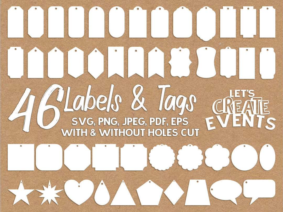 Labels and Gift Tags - Svg, Pdf, Png, Jpeg, Eps - Etsy