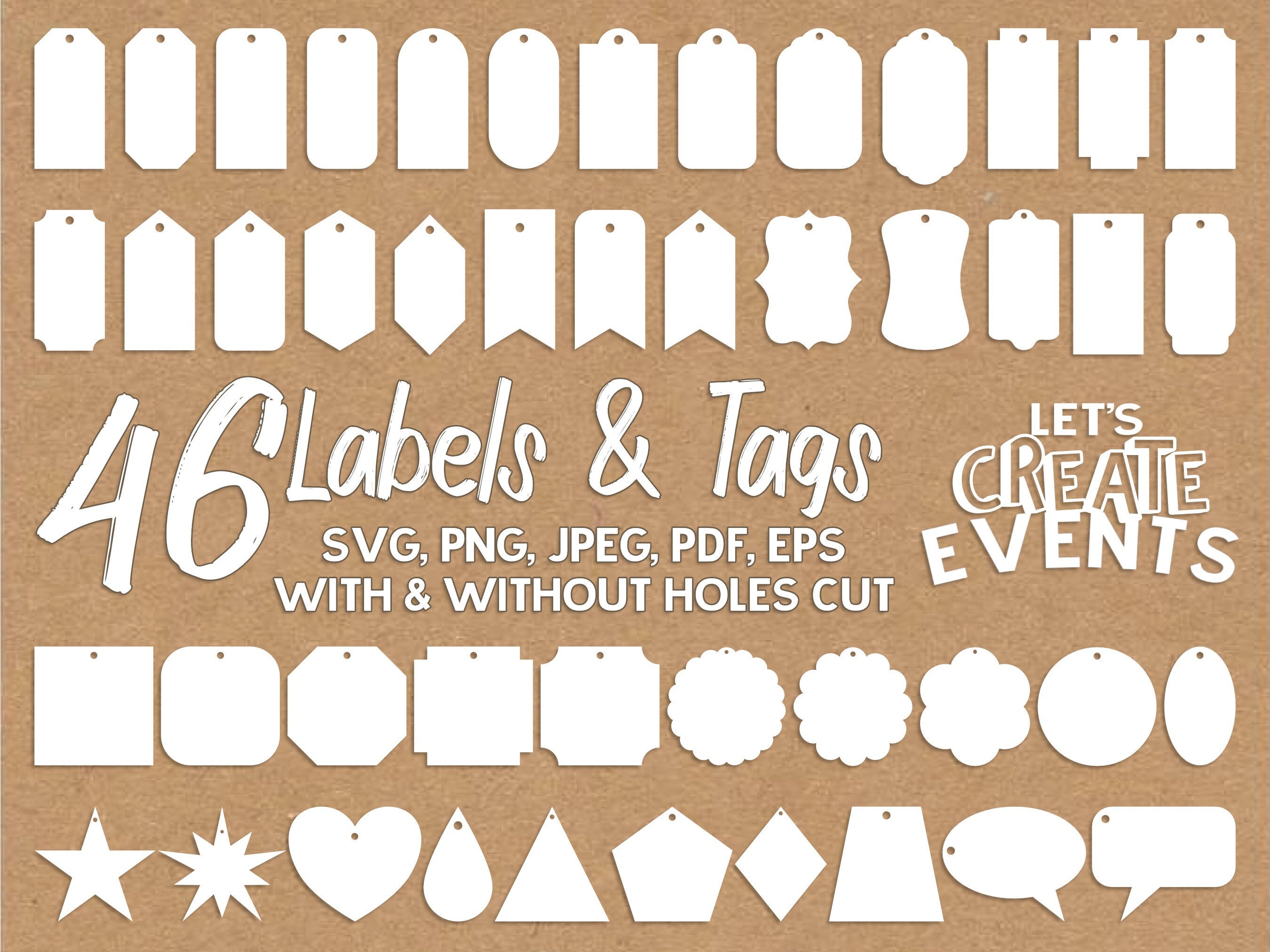Labels and Gift Tags Svg, Pdf, Png, Jpeg, Eps - Etsy