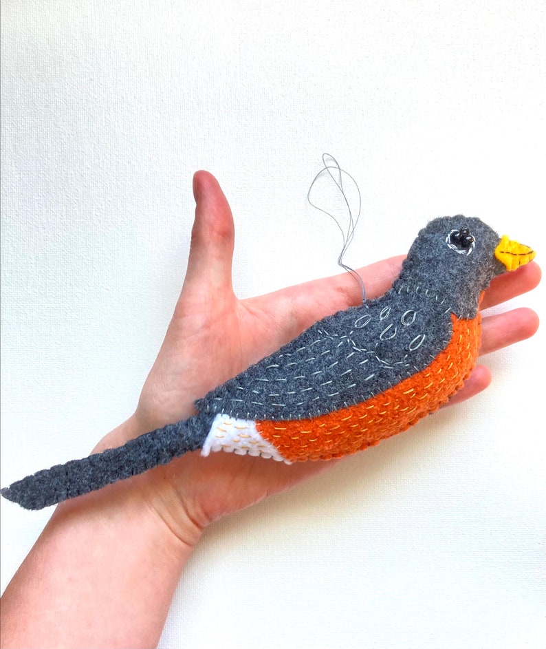 American Robin Felt Ornament - Etsy