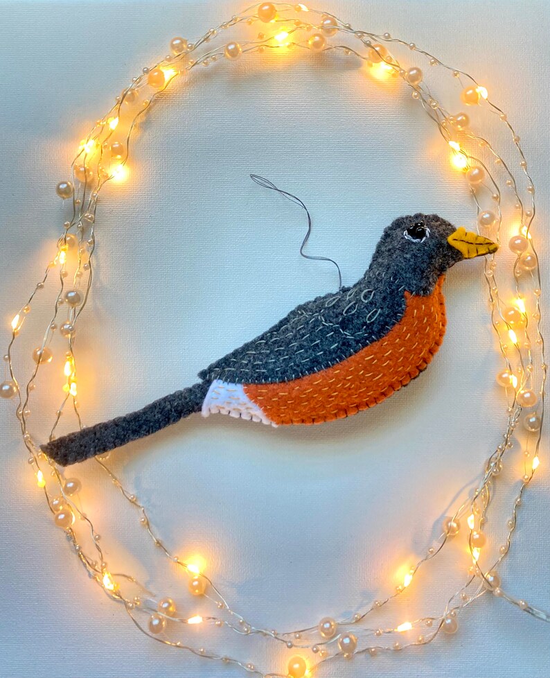 American Robin Felt Ornament - Etsy