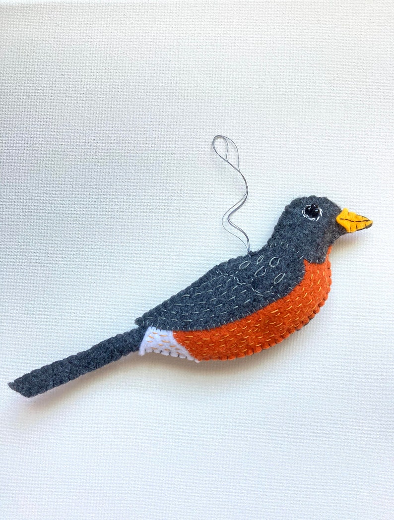 American Robin Felt Ornament - Etsy