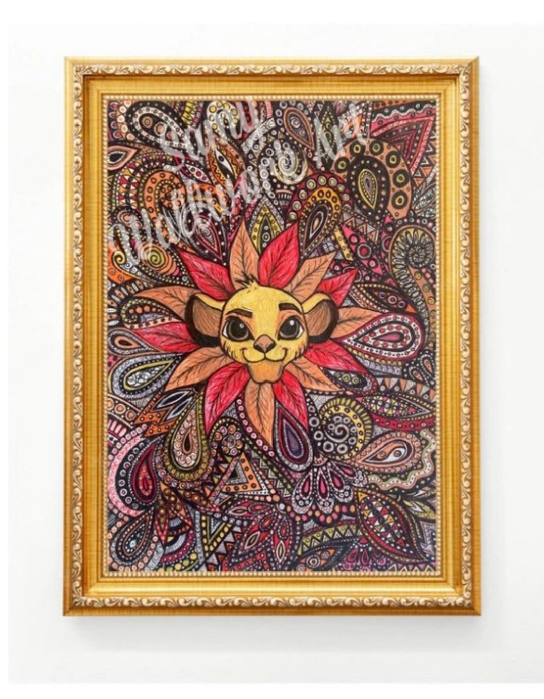 Disney Simba Mandala Art Print - Etsy