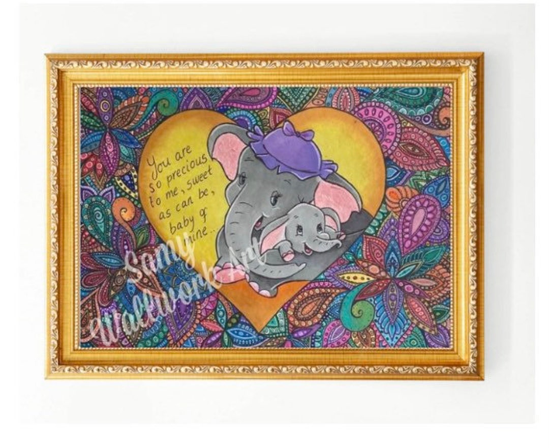 Disney Dumbo Mandala Print - Etsy