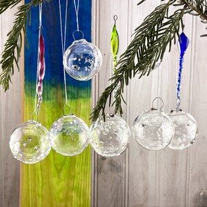 Ball With Transparent Glass Sand Decorative Ball to Hang for Christmas ...