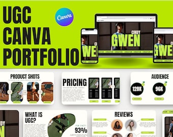 UGC Portfolio Template, UGC Creator Canva Template, UGC Media Kit ...