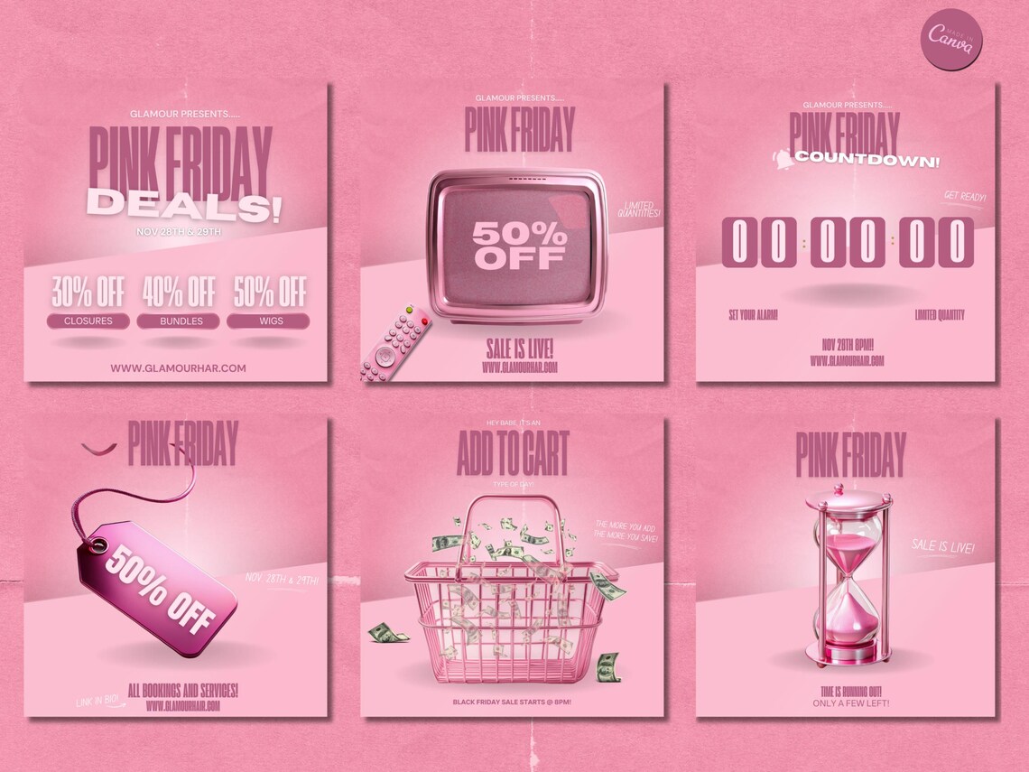 Pink Friday Flyer, Black Friday Template, Black Friday Sale, Hair Sale ...