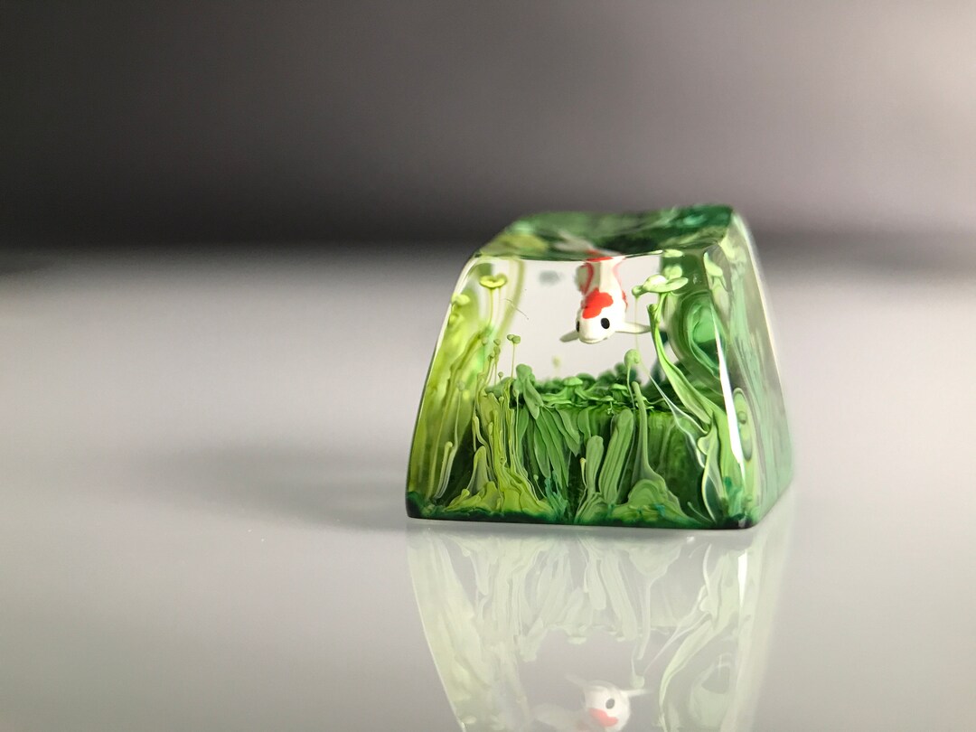 Artisan Keycap Koi Keycap Custom Keycap Green Keycaps Set Backlit ...