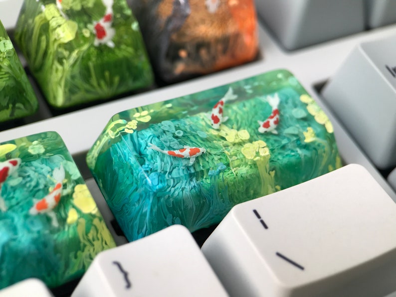 Keycap Koi Fish Artisan Keycap Backspace Keycap Profile - Etsy