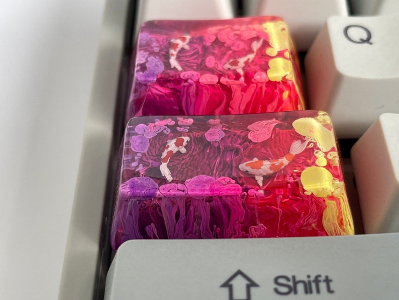 Keycap Koi Fish Artisan Keycaps Set Handmade Resin Keycaps - Etsy