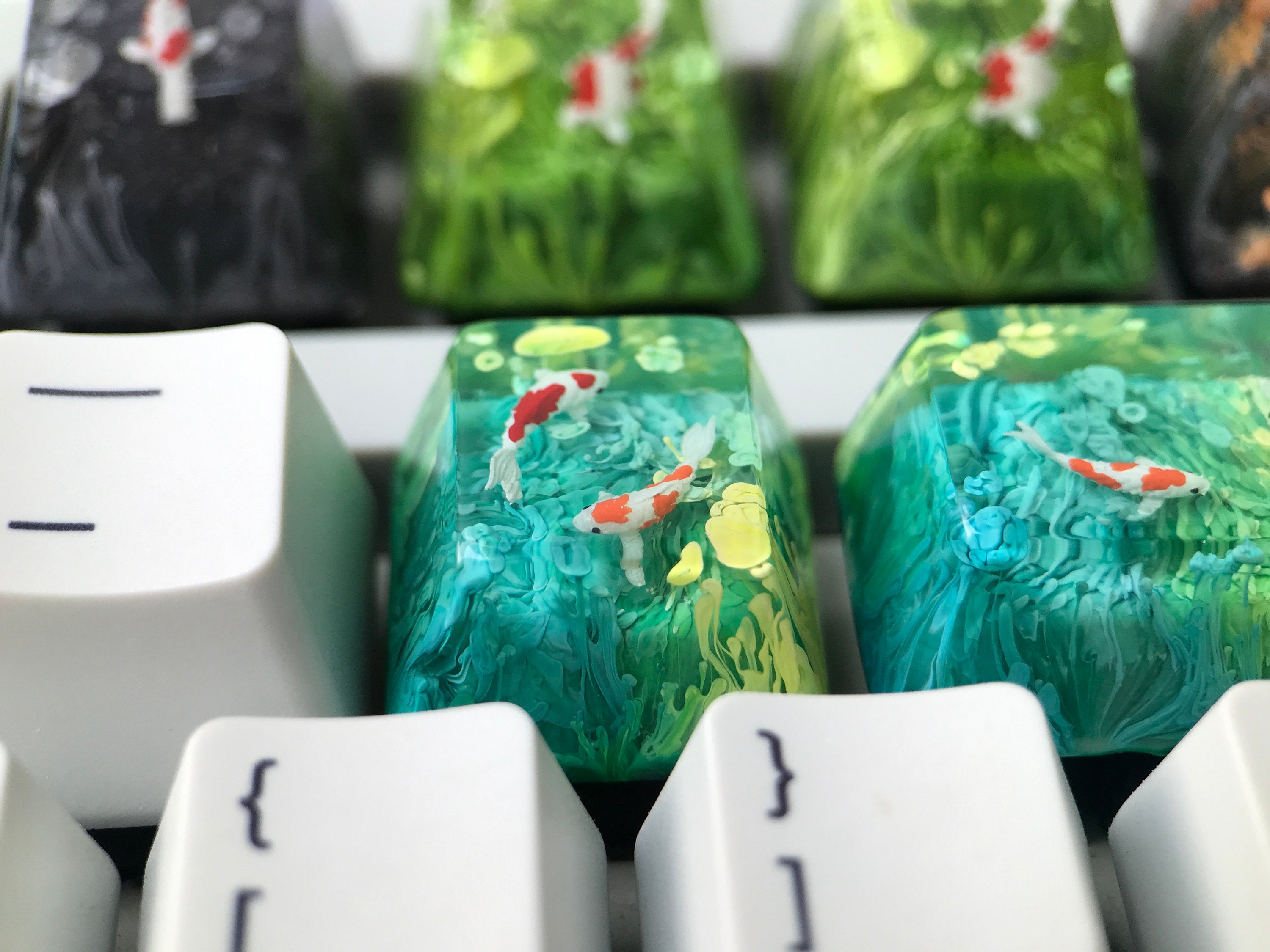 Keycap Koi Fish, Artisan Keycap, Backspace Keycap Profile Cherry and ...